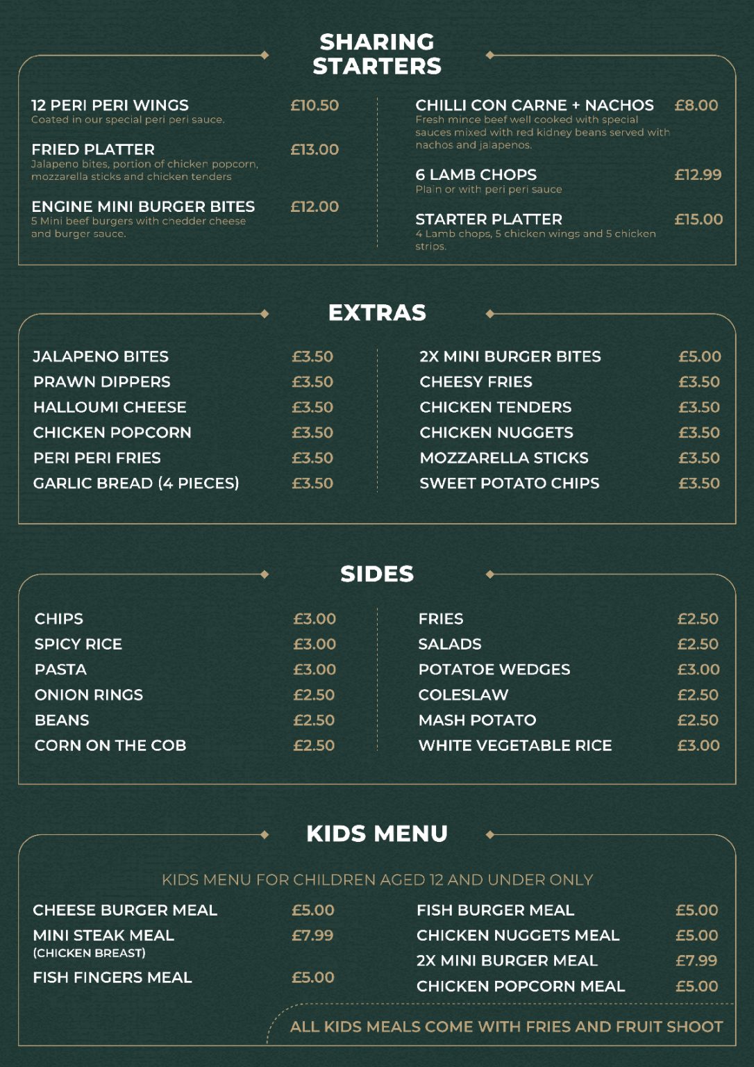 The Engine Luton Shisha - Halal American Diner