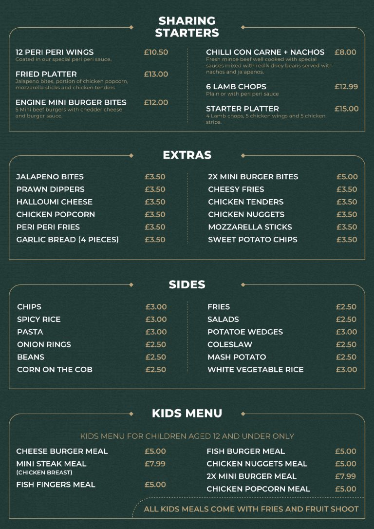 The Engine Luton Shisha - Halal American Diner