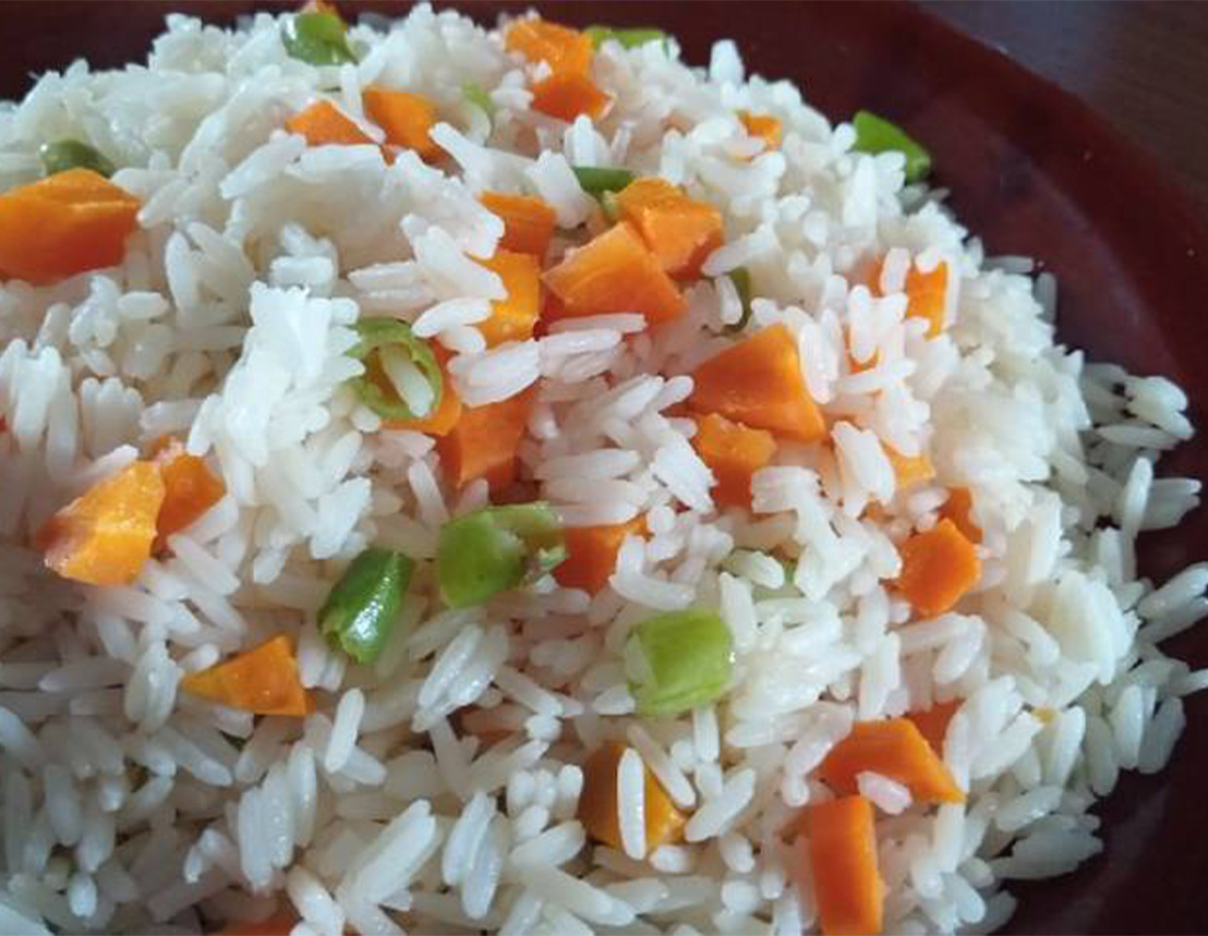 White Vegetable Rice - The Engine Luton